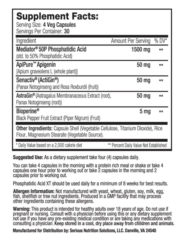 Anabolic XT, Pepti-Plex, & Phosphatidic Acid XT | Serious Nutrition ...