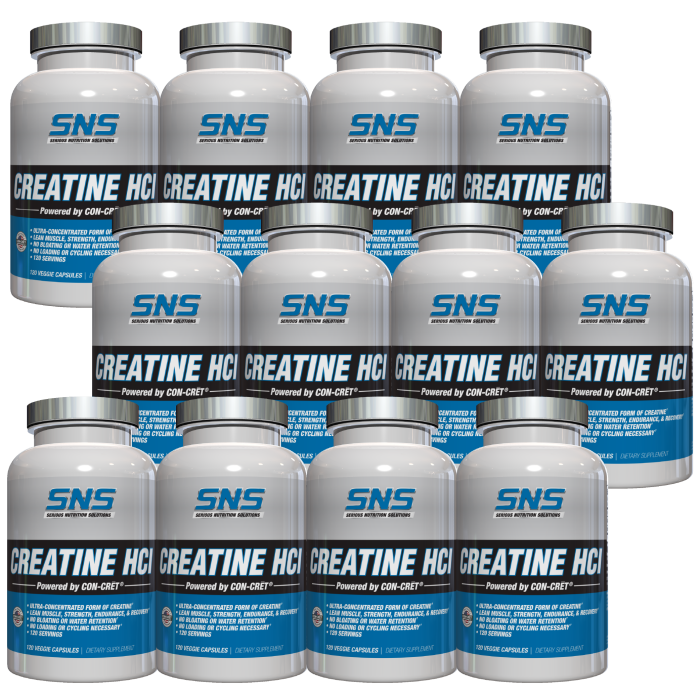 Creatine HCI Caps - 12 Bottles | Serious Nutrition Solutions